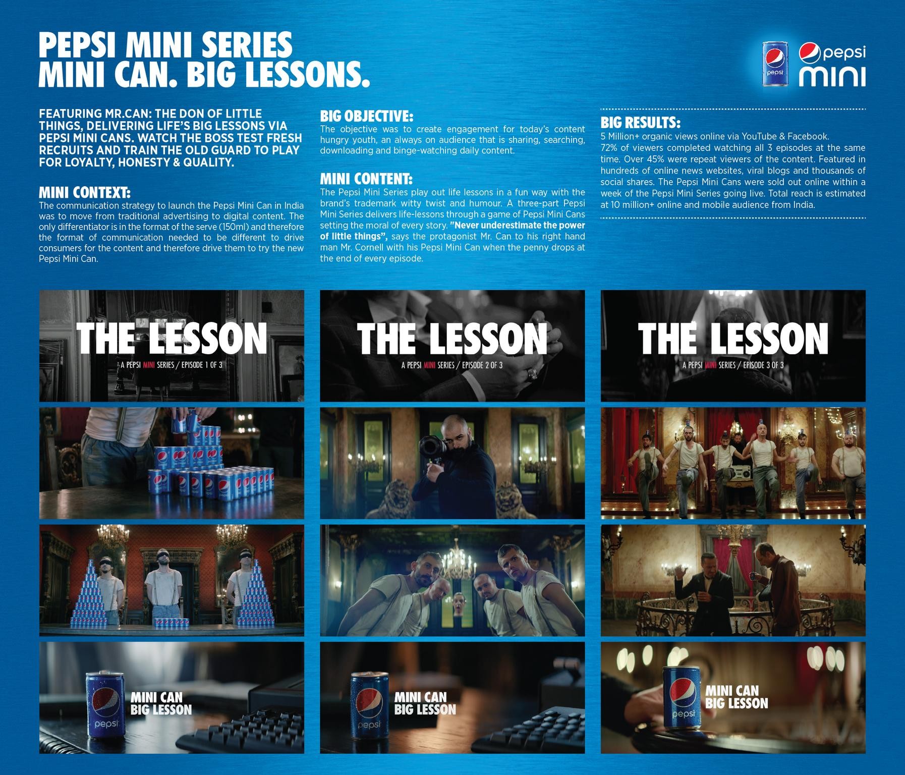 The Lesson - A Pepsi Mini Series | Campaign | THE WORK