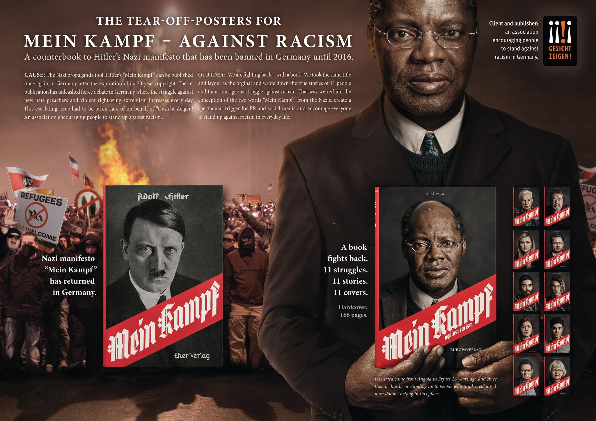 The Tear-off –posters for "Mein Kampf – against racism" | Campaign