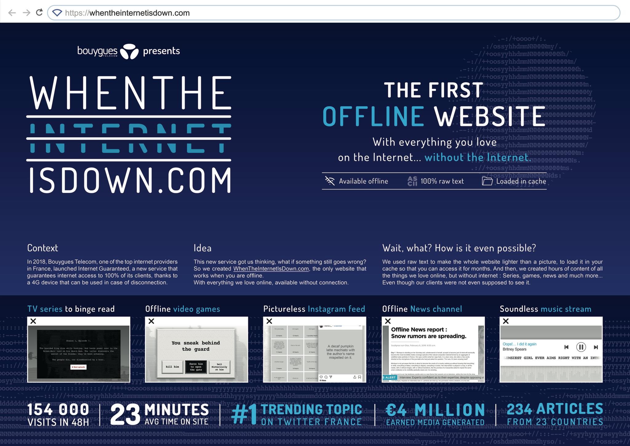 When the internet is down | Campaign | THE WORK